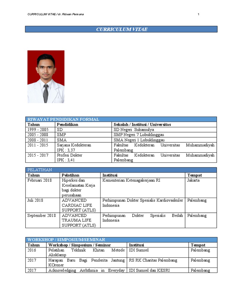 CV Ridwan Permana | PDF