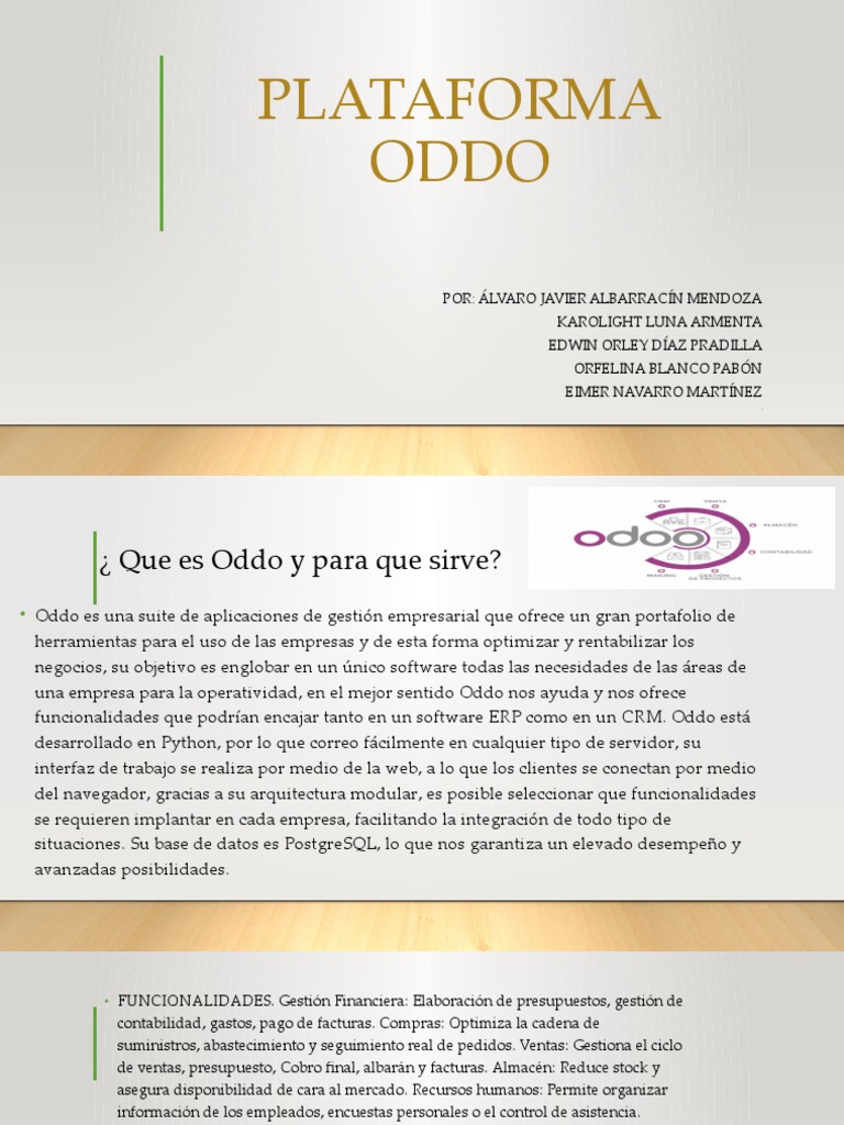 Plataforma Oddo | PDF | Gestión de la relación con el cliente ...