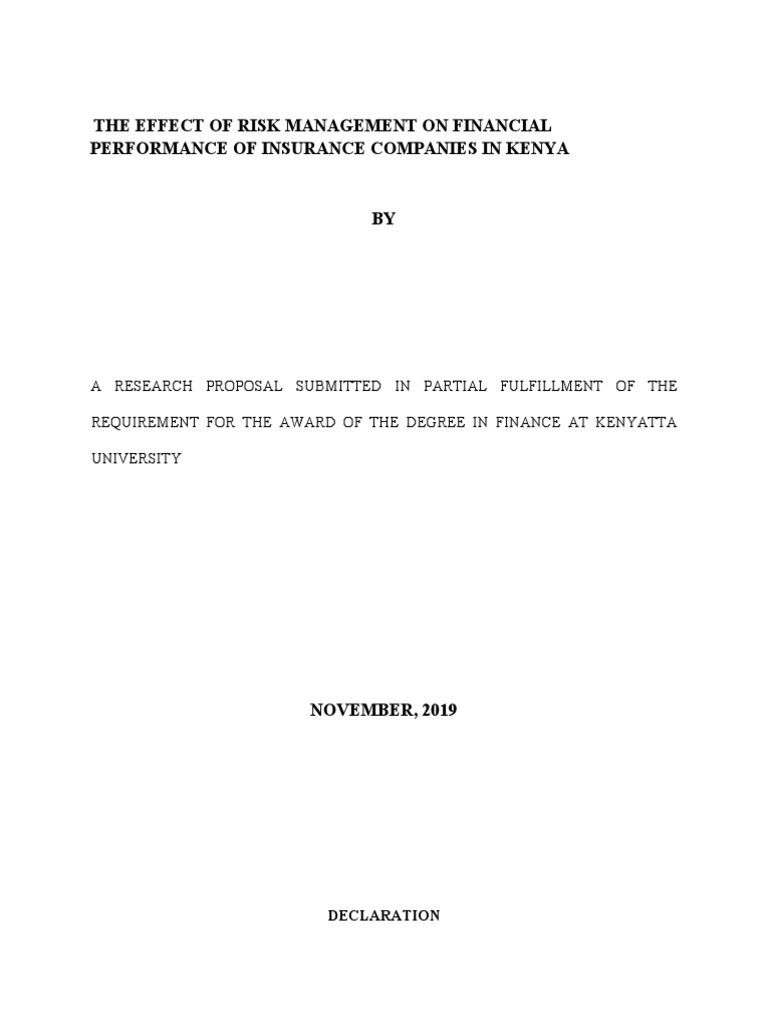 Kenyan Insurance Risk Management | PDF | Insurance | Risk Management