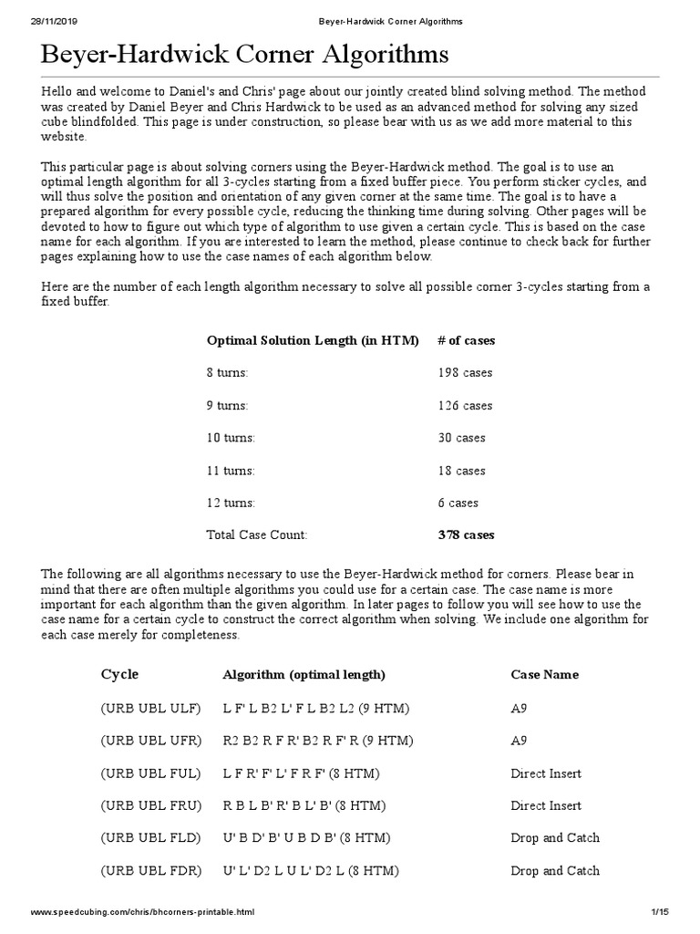 Beyer-Hardwick Corner Algorithms | PDF | Computing | Algorithms