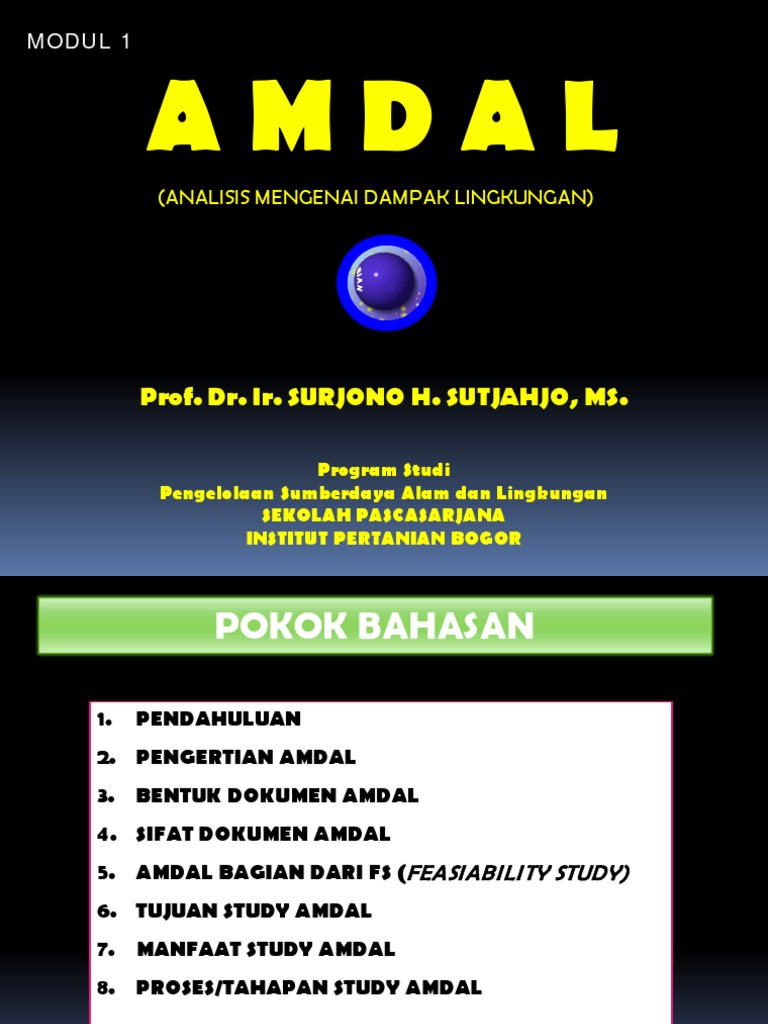 Pengantar Amdal | PDF | Sains & Matematika | Teknologi & Rekayasa