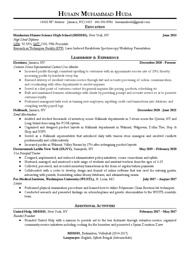 Usain Uhammad UDA: High School Diploma | PDF | Retail | Business