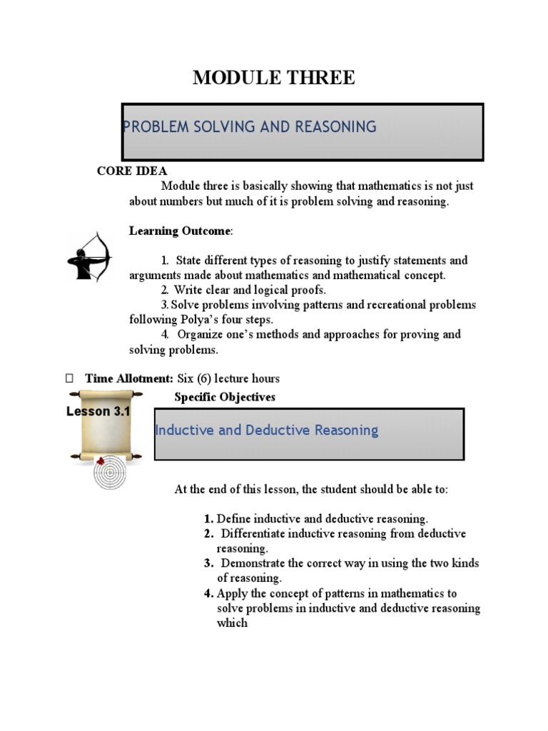 Problem Solving and Reasoning | PDF | Deductive Reasoning | Inductive ...