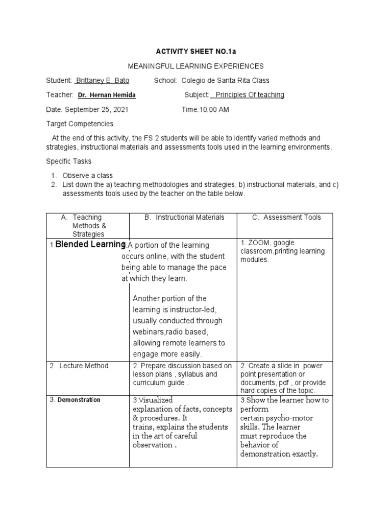 Teaching Strategies and Methods Overview | PDF | Learning | Teachers