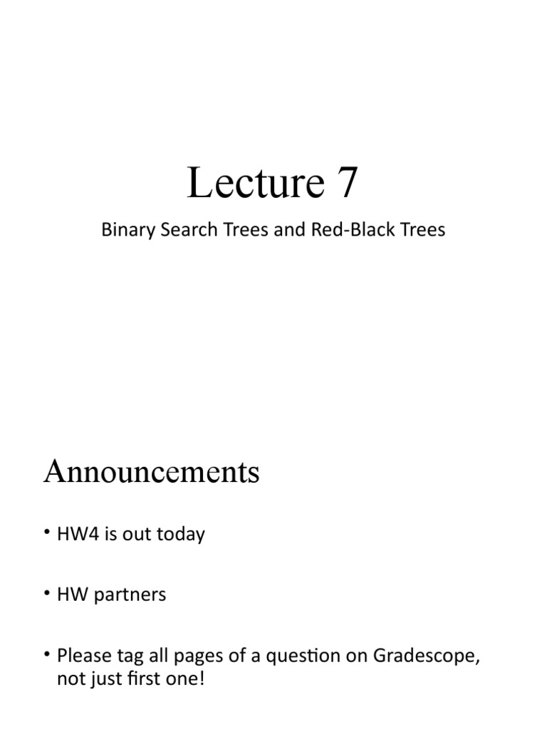 Binary Search Trees and Red-Black Trees | PDF | Algorithms | Applied Mathematics