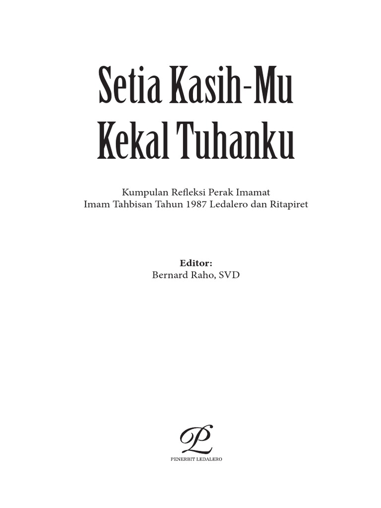 Setia Kasih-Mu Kekal Abadi Tuhanku | PDF