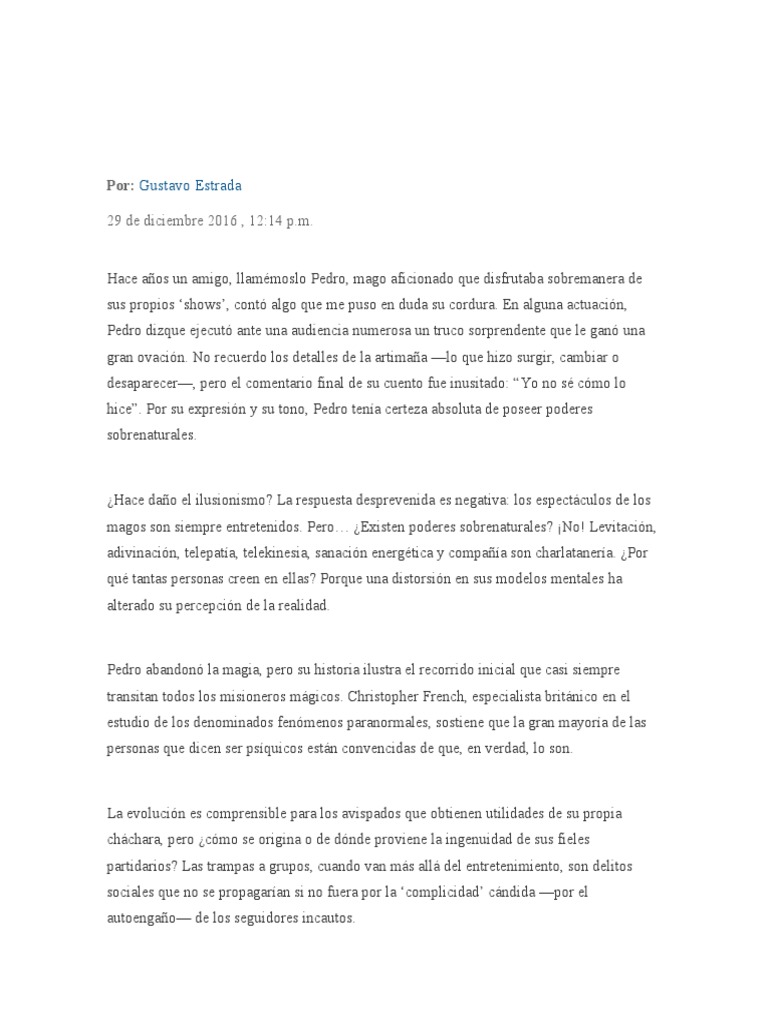 Realidad y Fantasía | PDF | Magia (Ilusion)