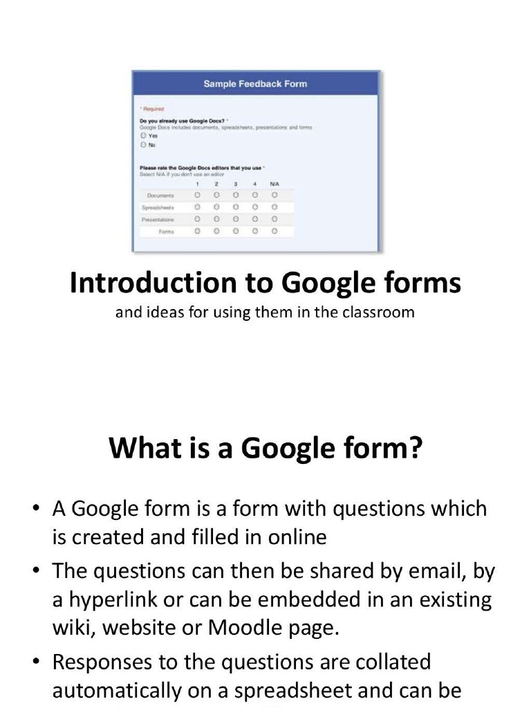 Introduction To Google Forms | PDF