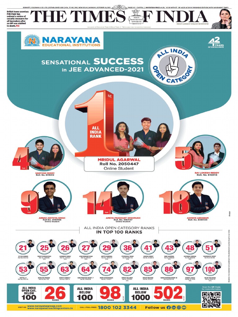 TOI Newspaper-18 Oct 2021 | PDF