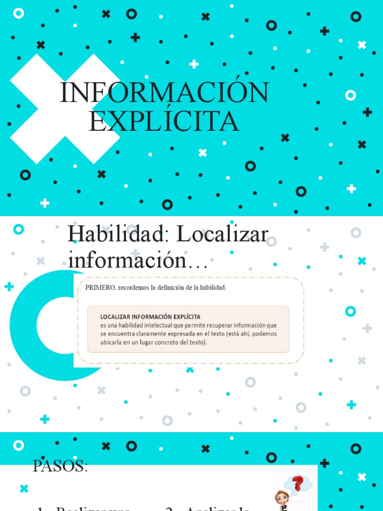 Información Explícita | PDF | Crecimiento personal y profesional ...