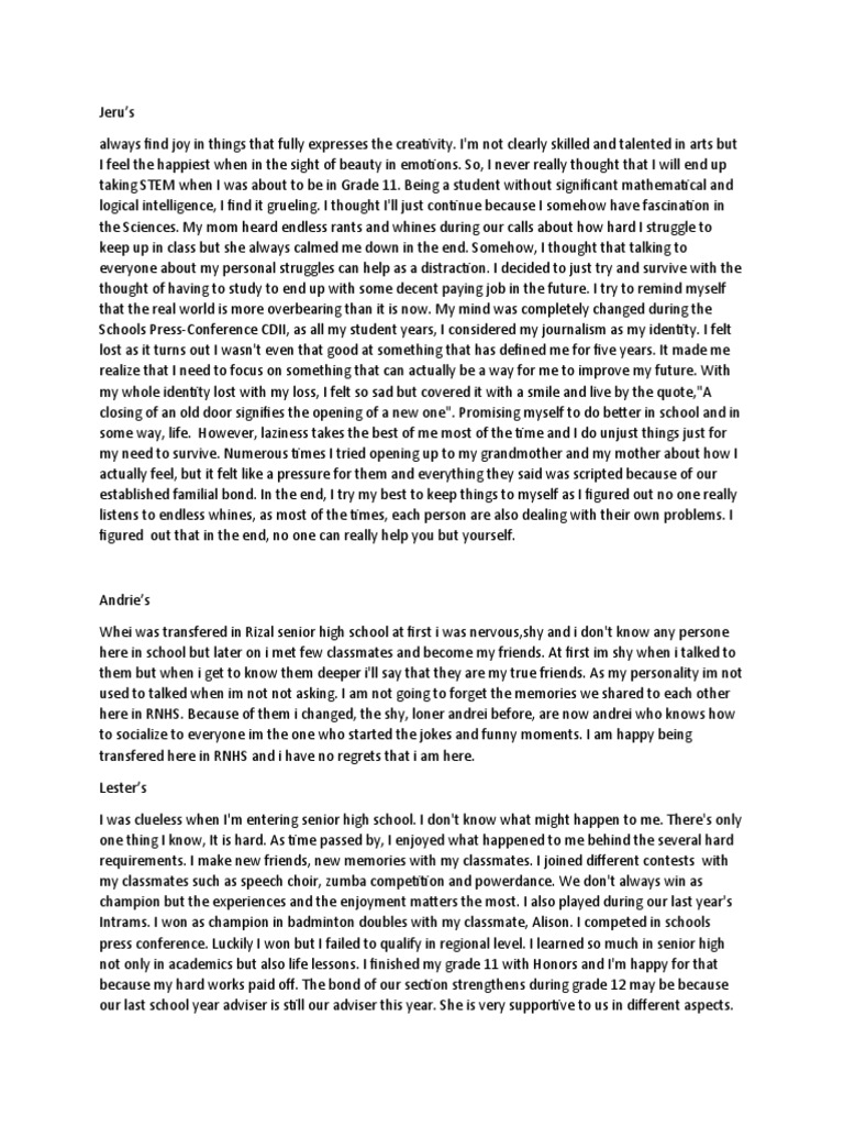 Eapp Story Fragments | PDF | Classroom | Teachers