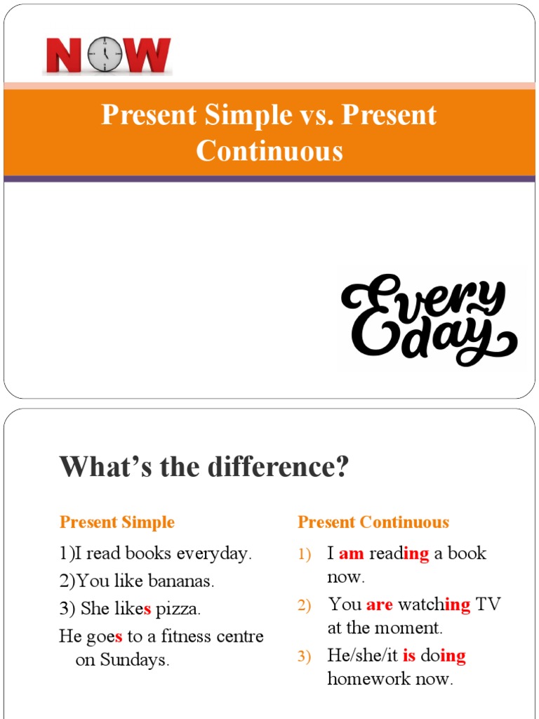 Present Simple vs. Present Continuous | PDF | Lifestyle