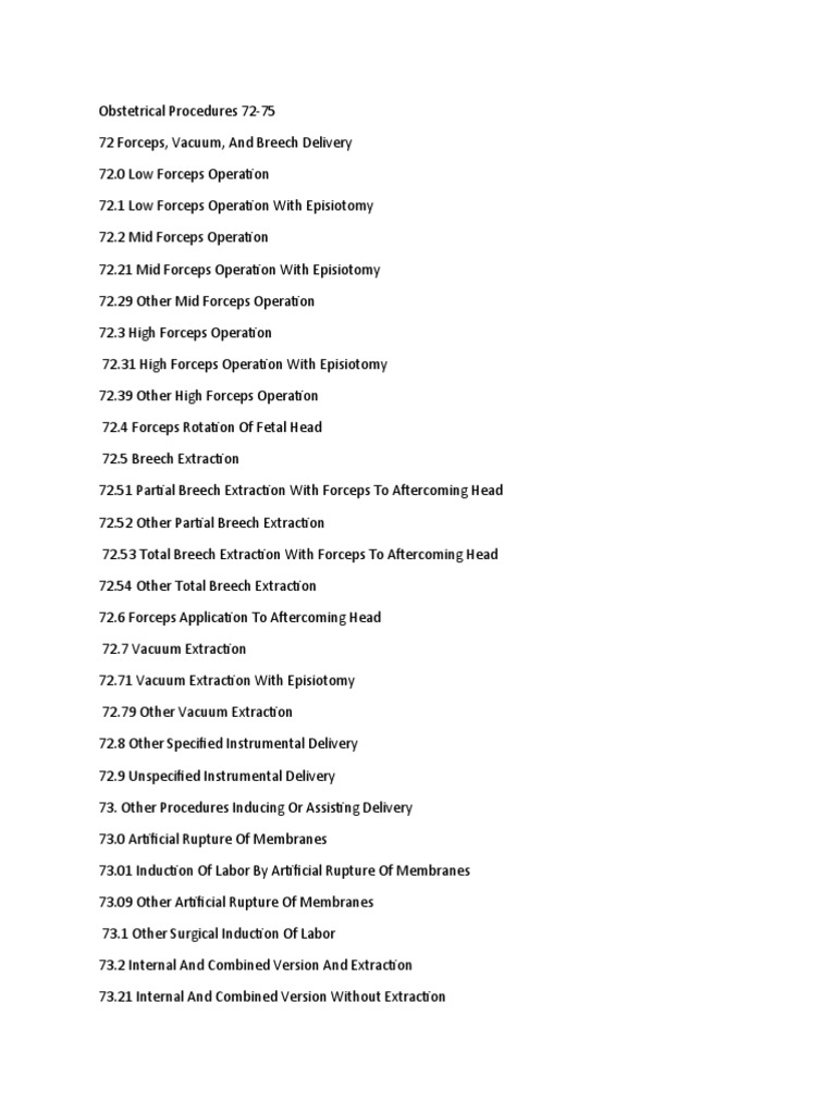 Obstetrical Procedures 72 | PDF | Childbirth | Uterus