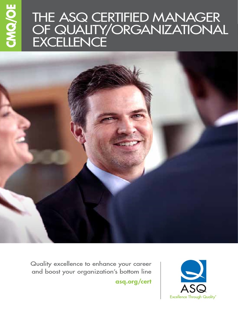 The Asq Certified Manager of Quality/Organizational Excellence | PDF ...