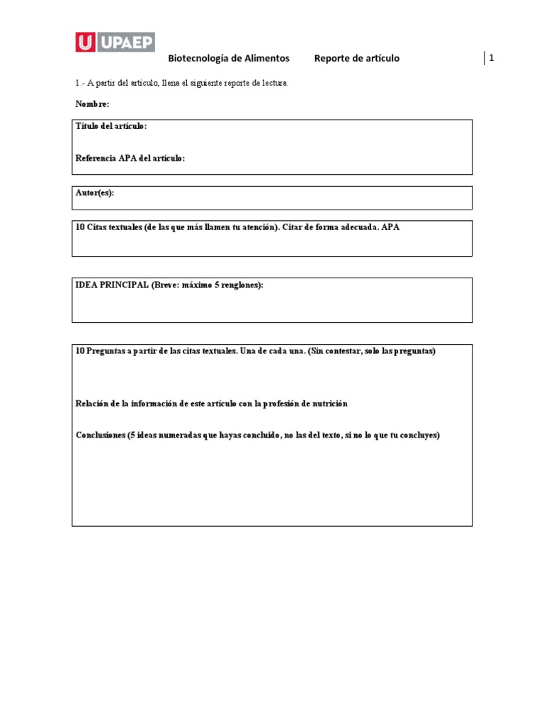 Reporte de Articulo | PDF