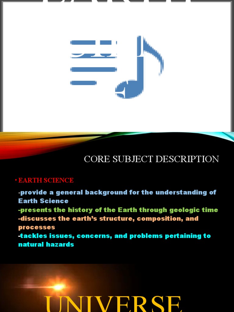 EARTH SCIENCE. Lesson 1 - Universe & Solar System | Download Free PDF ...