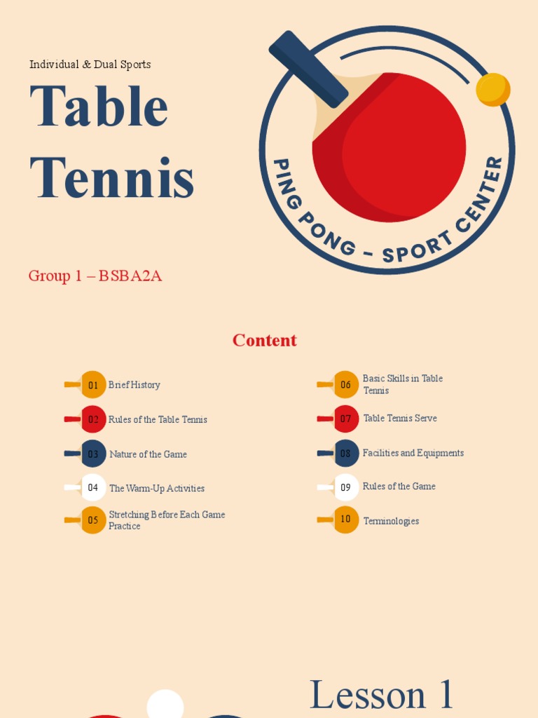 Table Tennis: Rules and Gameplay Essentials | PDF | Table Tennis | Ball ...