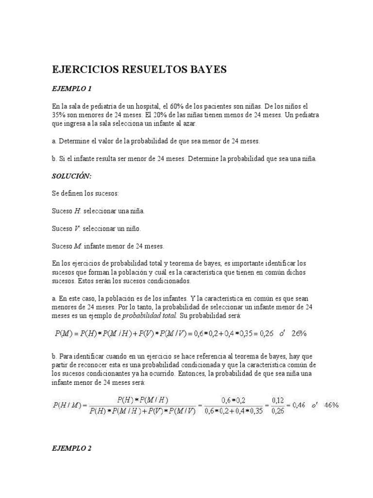 Ejercicios Bayes Resueltos | PDF | Probabilidad | Ascensor