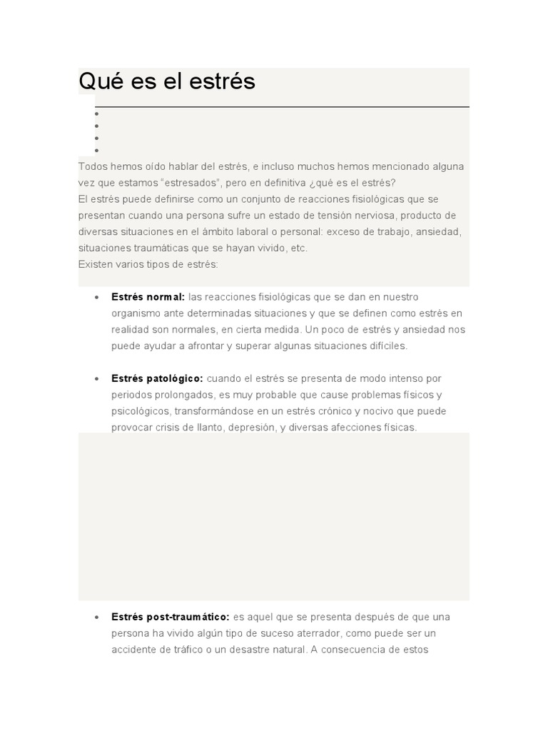 Que Es El Estrés | PDF | Estilo de vida