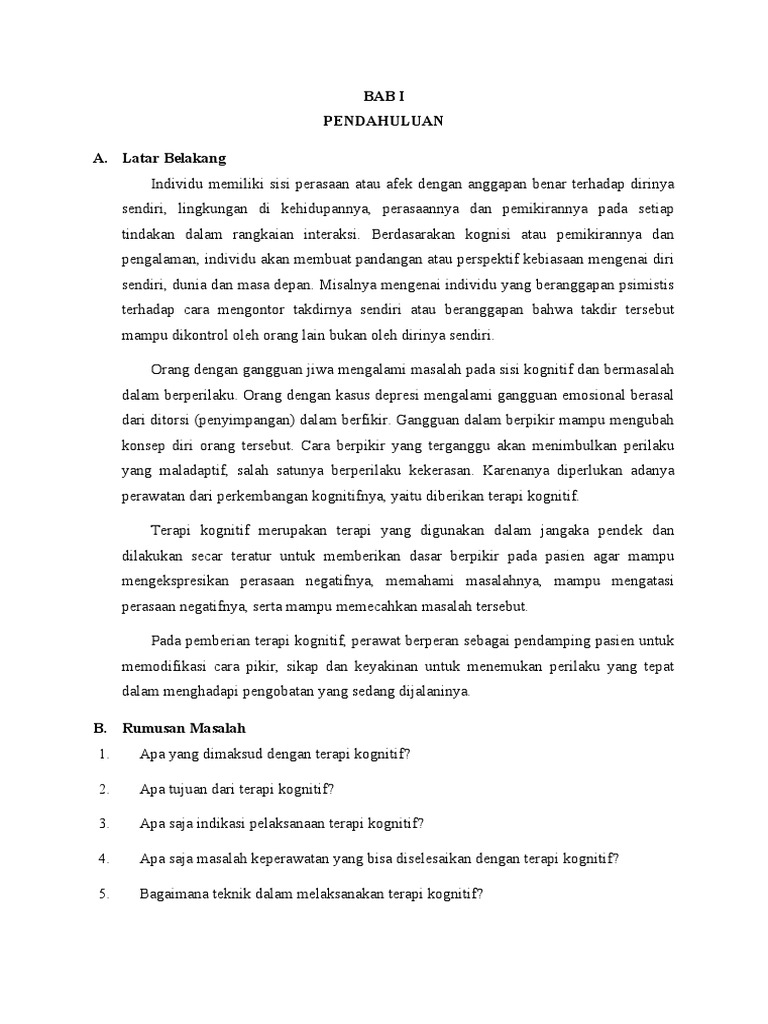 Terapi Kognitif | PDF | Pengembangan Diri