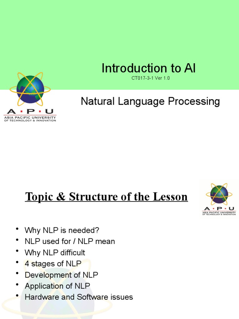 010 Intro Natural Language Processing | Download Free PDF | Search ...