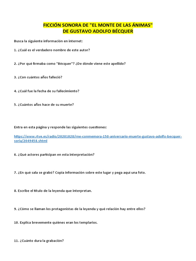 Monte de Las Ánimas | PDF