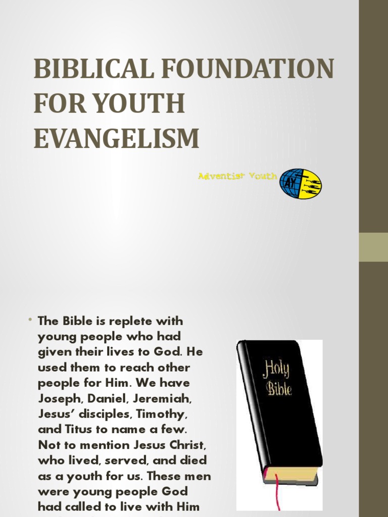 Biblical Foundation For Youth Evangelism | PDF | Daniel (Biblical ...
