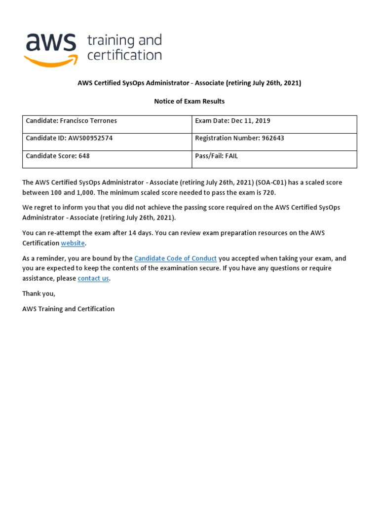 AWS Certified SysOps Administrator - Associate (Retiring July 26th ...