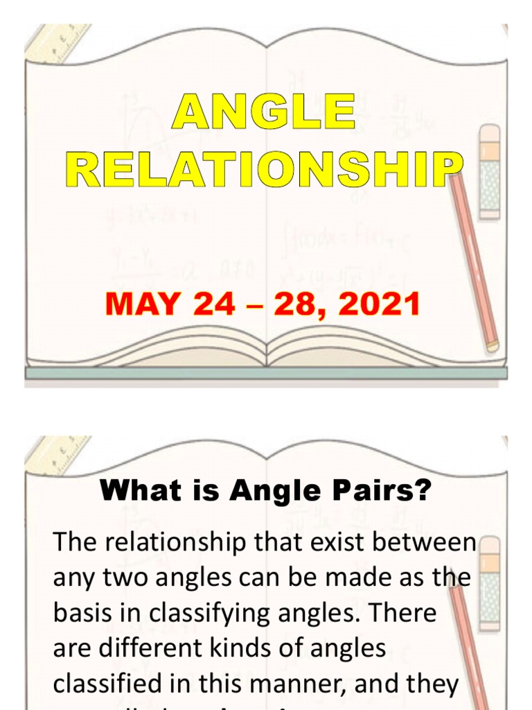 Angle Relationship | PDF | Perpendicular | Angle