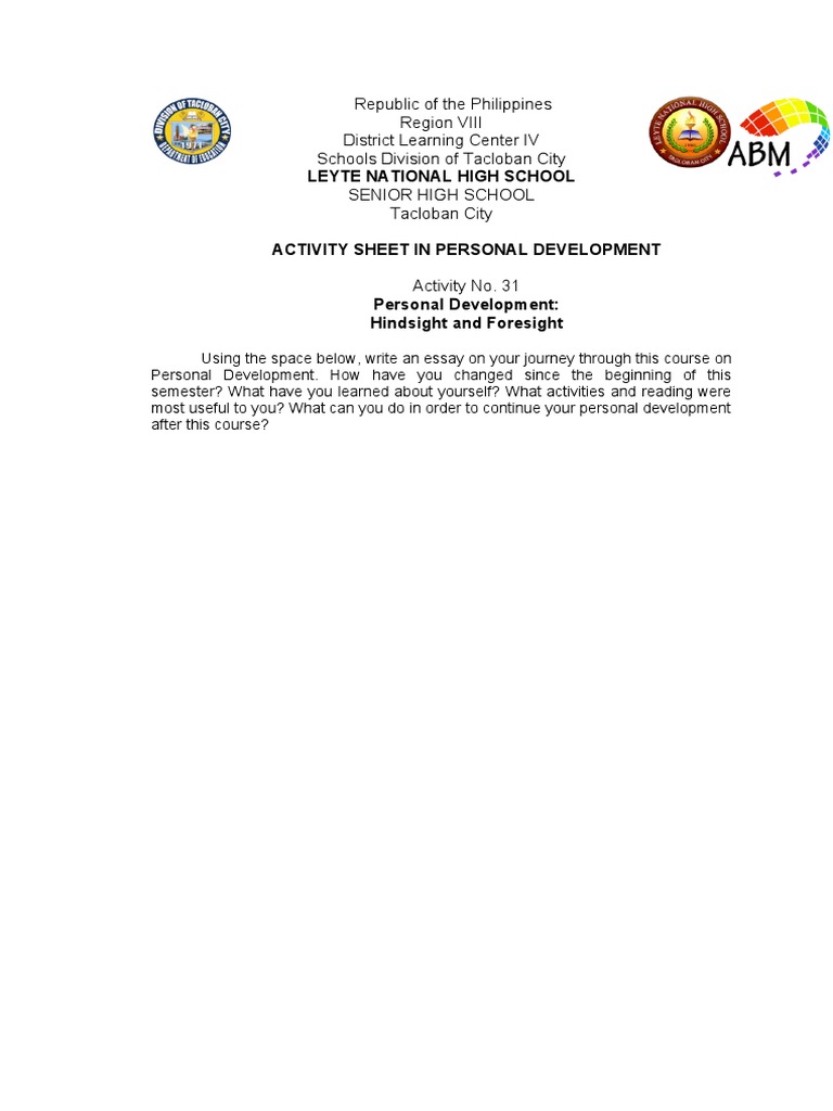 Personal Growth Reflection Essay | PDF | Social Science