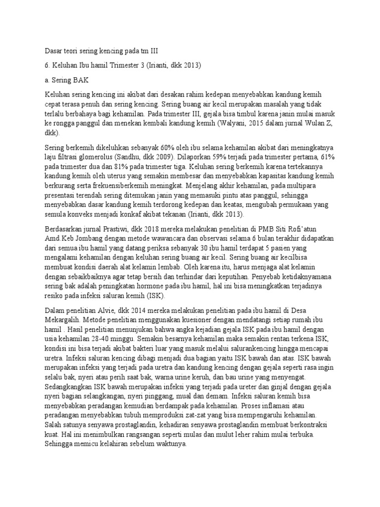 Dasar Teori Sering Kencing Pada TM III | PDF
