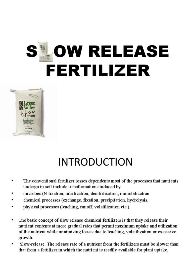 Slow Release Fertilizer | PDF | Fertilizer | Soil