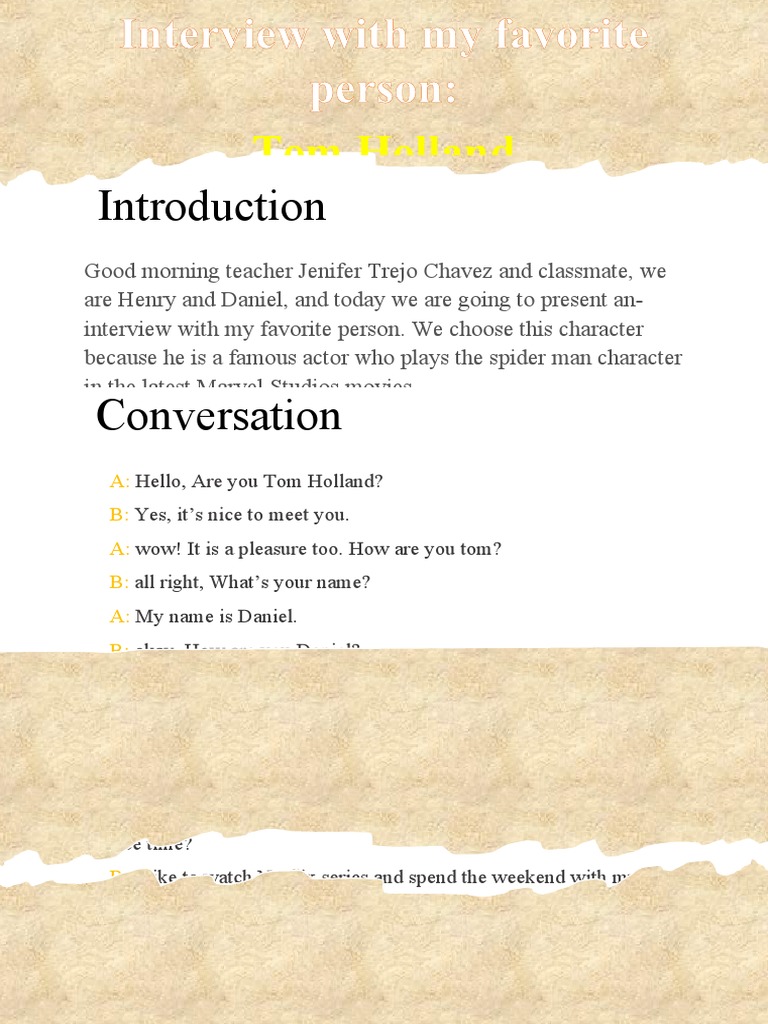 Interview With My Favorite Person | PDF