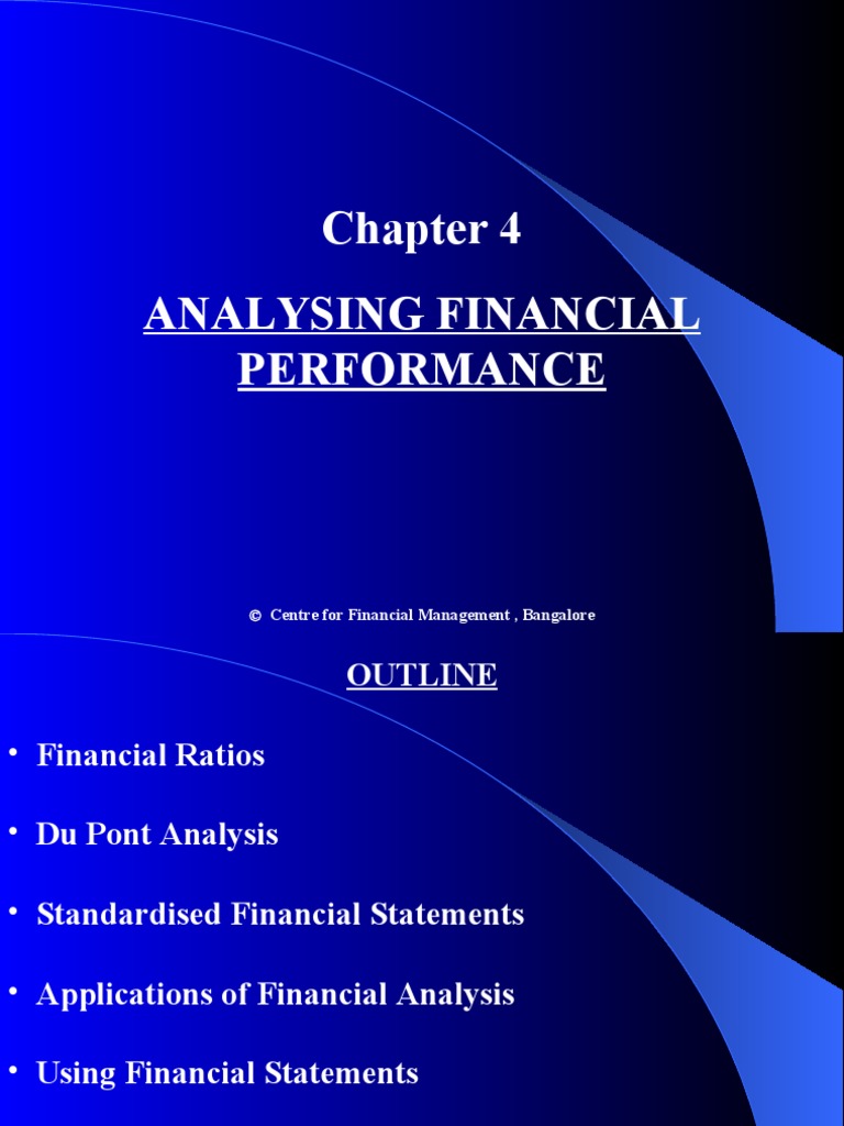 Analysing Financial Performance: Centre For Financial Management ...