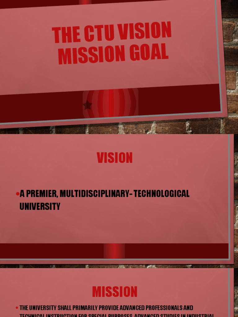 CTU Vision, Mission, and Goals Overview | PDF | Business | Art