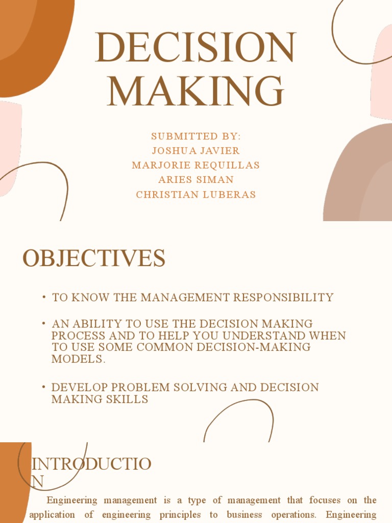 Decision Making Presentation Es5 | Download Free PDF | Decision Making ...