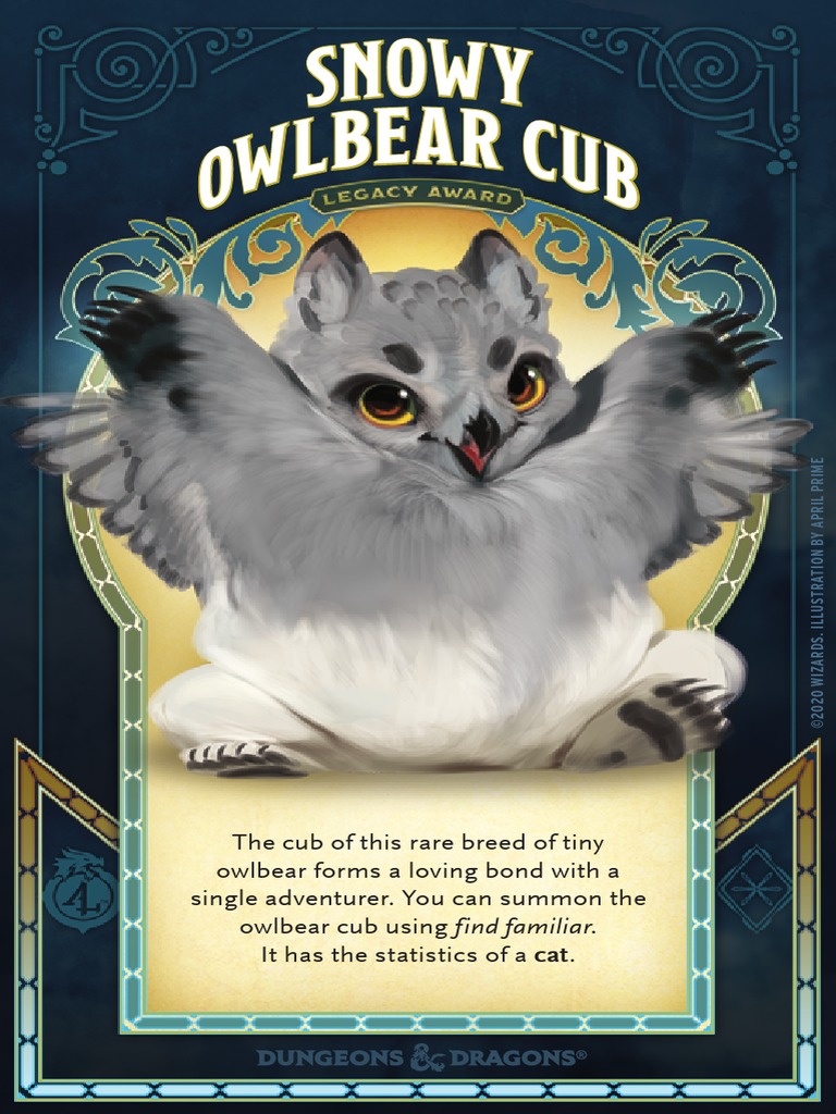 DND LegacyAward Snowy Owlbear Cub | PDF