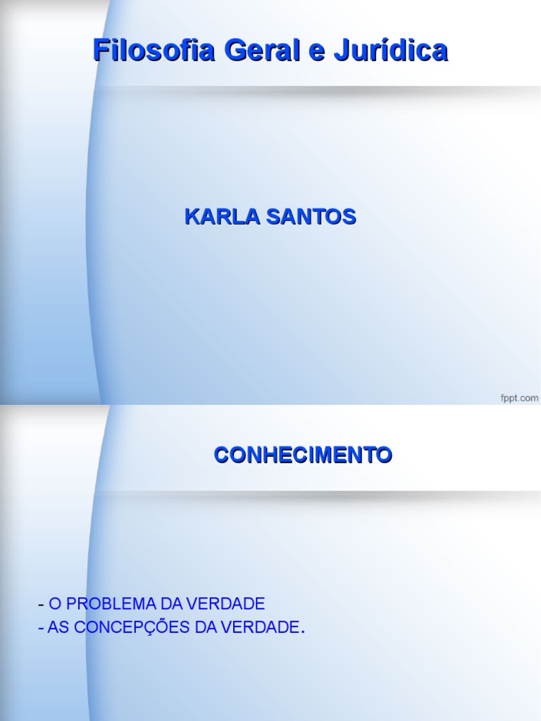 AULA 1 - Filosofia, Conhecimento e Verdade | PDF | Verdade | Conhecimento