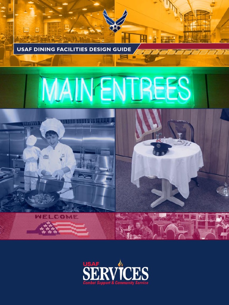 USAF Dining Facilities Design Guide | PDF | Tableware | Chair