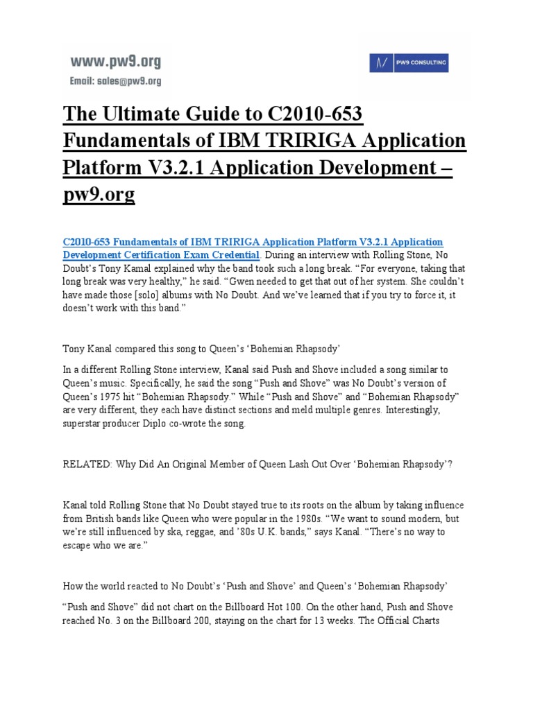 The Ultimate Guide To C2010-653 Fundamentals of IBM TRIRIGA Application Platform V3.2.1 ...