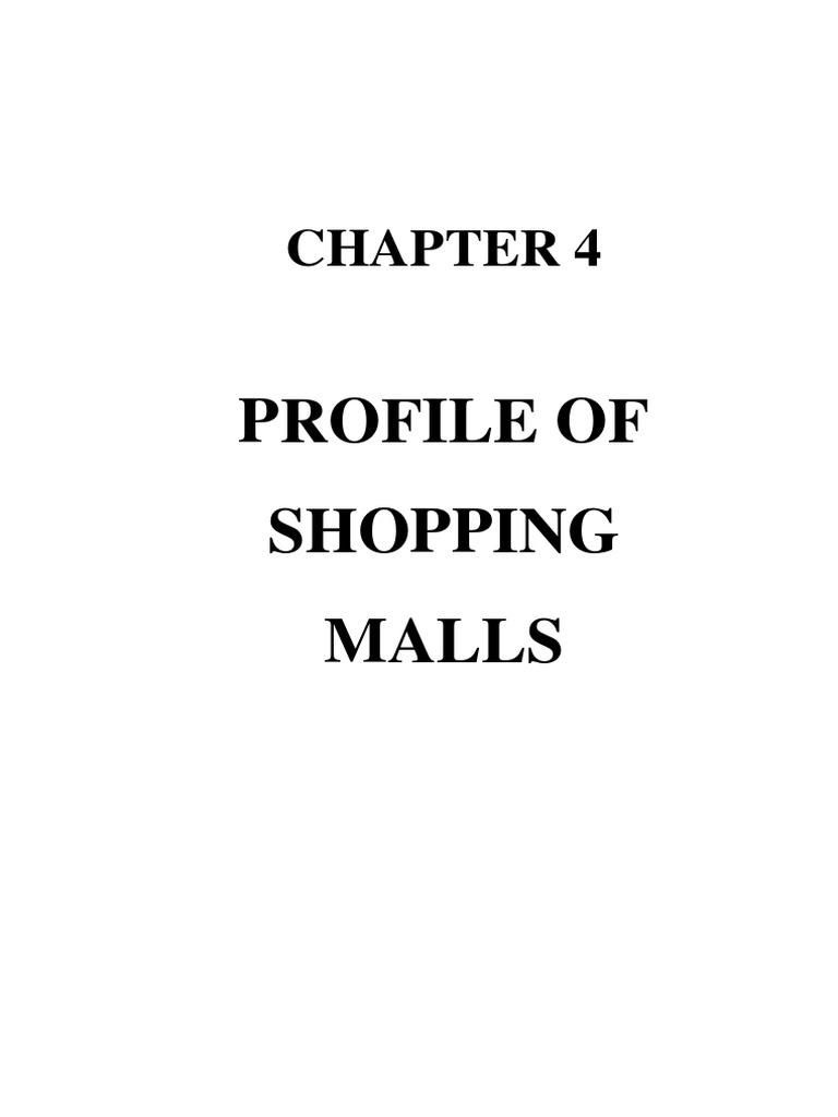 Profile of Shopping Malls | PDF | Shopping Mall | Retail