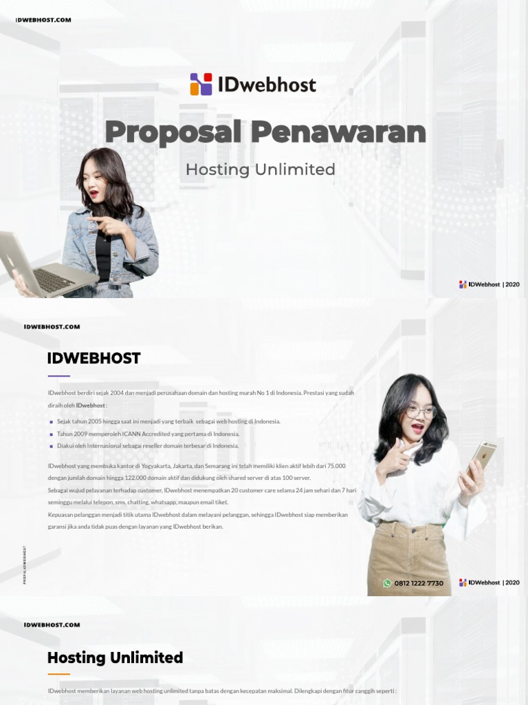 Proposal Penawaran Hosting Unlimited IDwebhos | PDF | Bisnis | Teknologi & Rekayasa