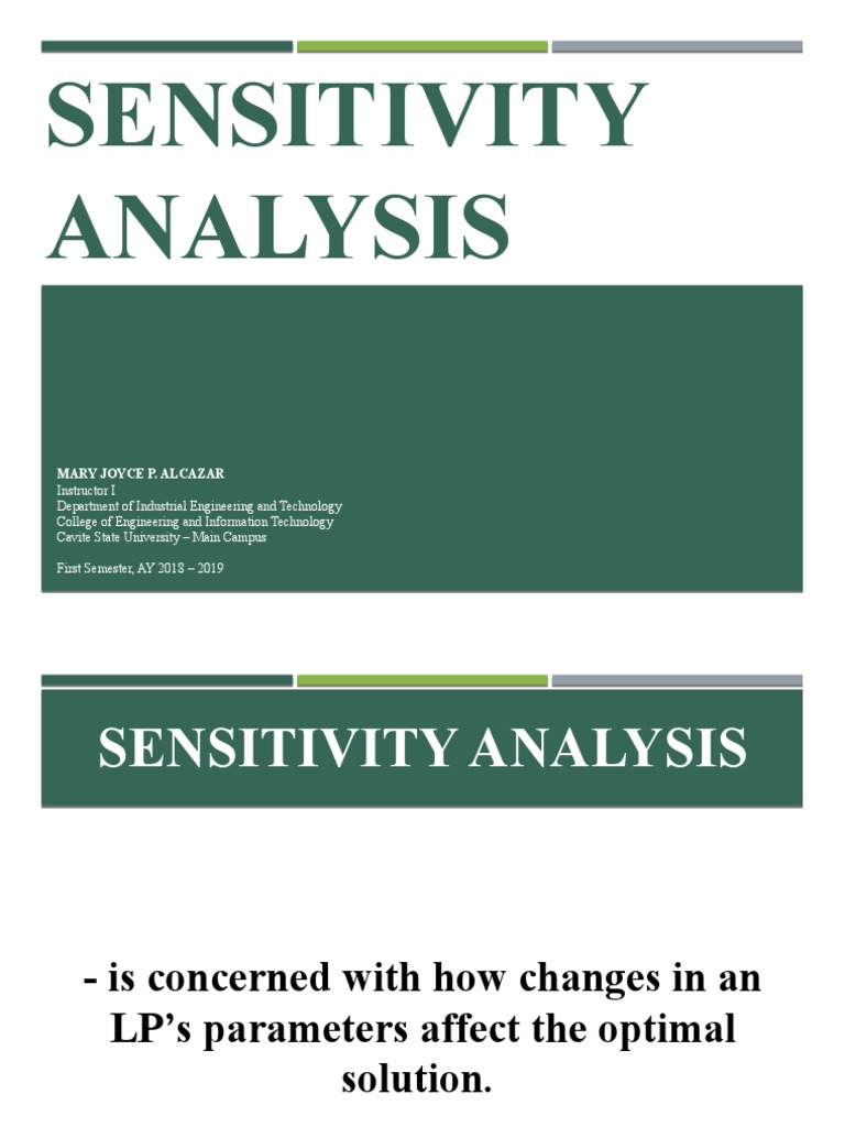 Sensitivity Analysis in Linear Programming | PDF | Mathematical Optimization | Sensitivity Analysis
