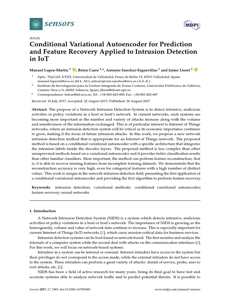 Sensors Conditional Variational Autoencoder For Prediction And Feature 0264