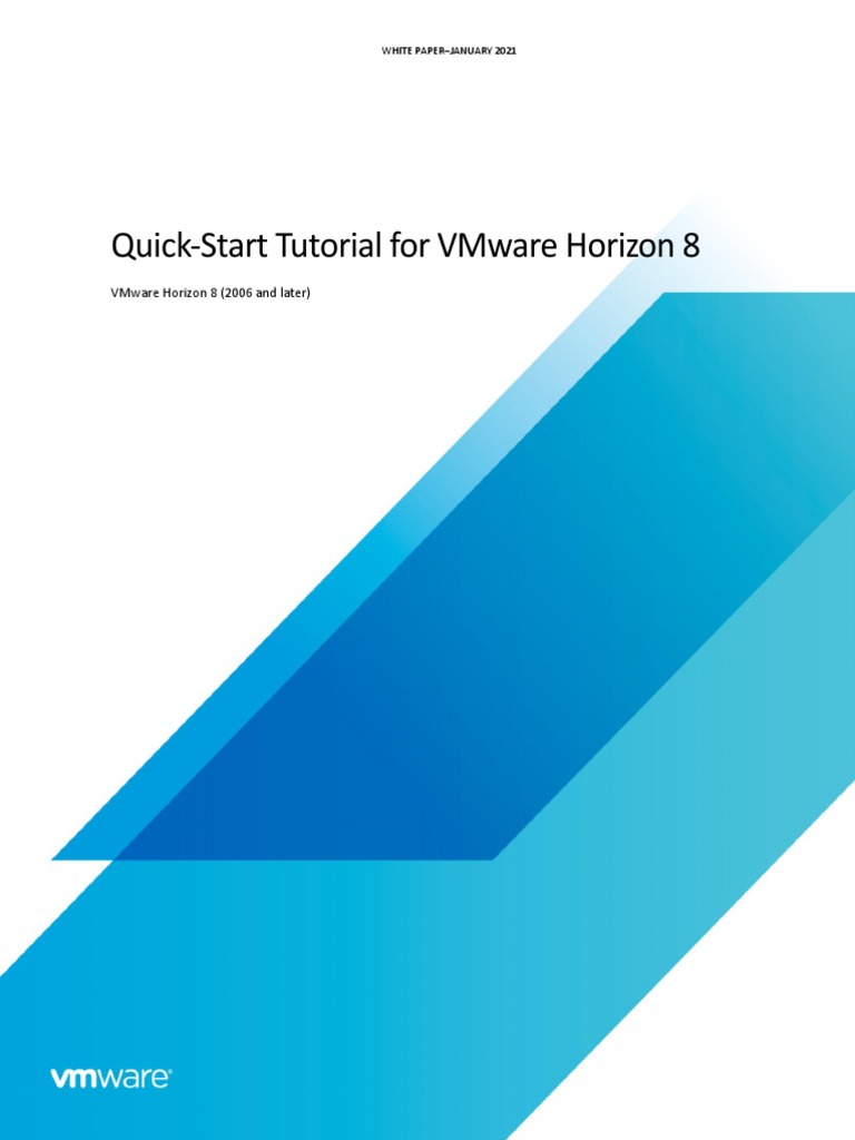 Quick Start Tutorial For VMware Horizon 8 0 | PDF | Desktop ...