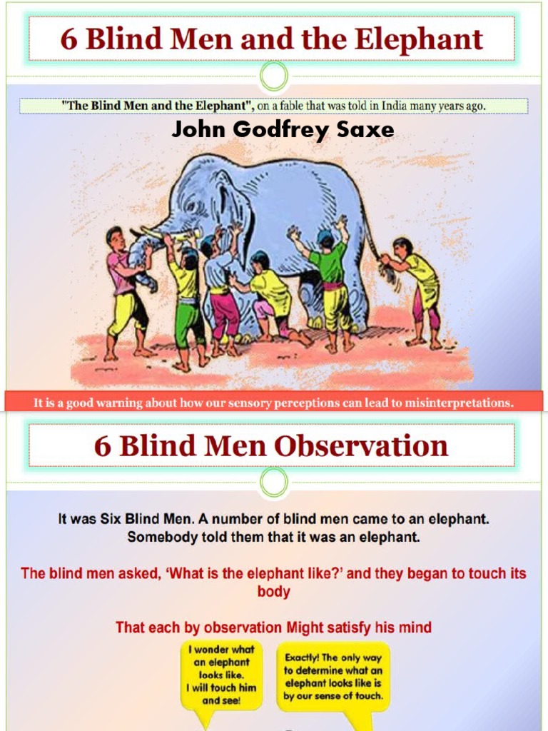 Blind Men and An Elephant | PDF | General Fiction