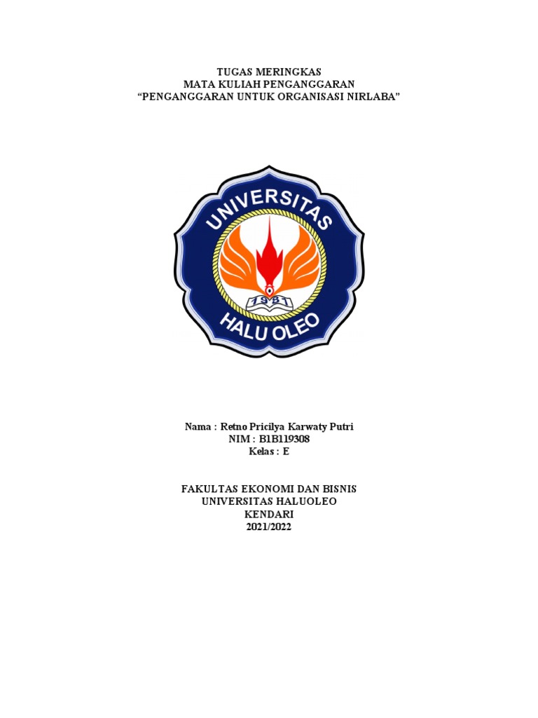 Penganggaran untuk Organisasi Nirlaba | PDF