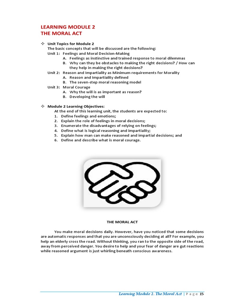 GEC107 - Module 2 | PDF | Reason | Feeling