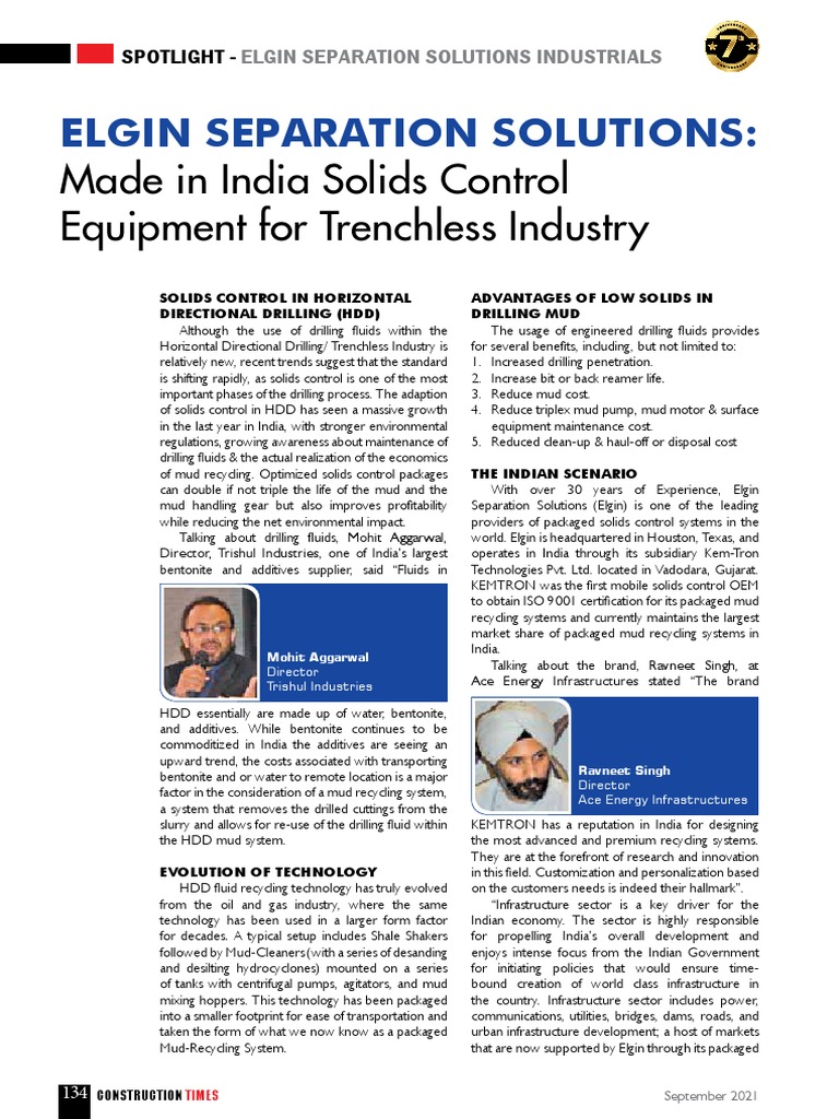 Elgin's Mud Recycling Solutions in India | PDF | Recycling | Infrastructure