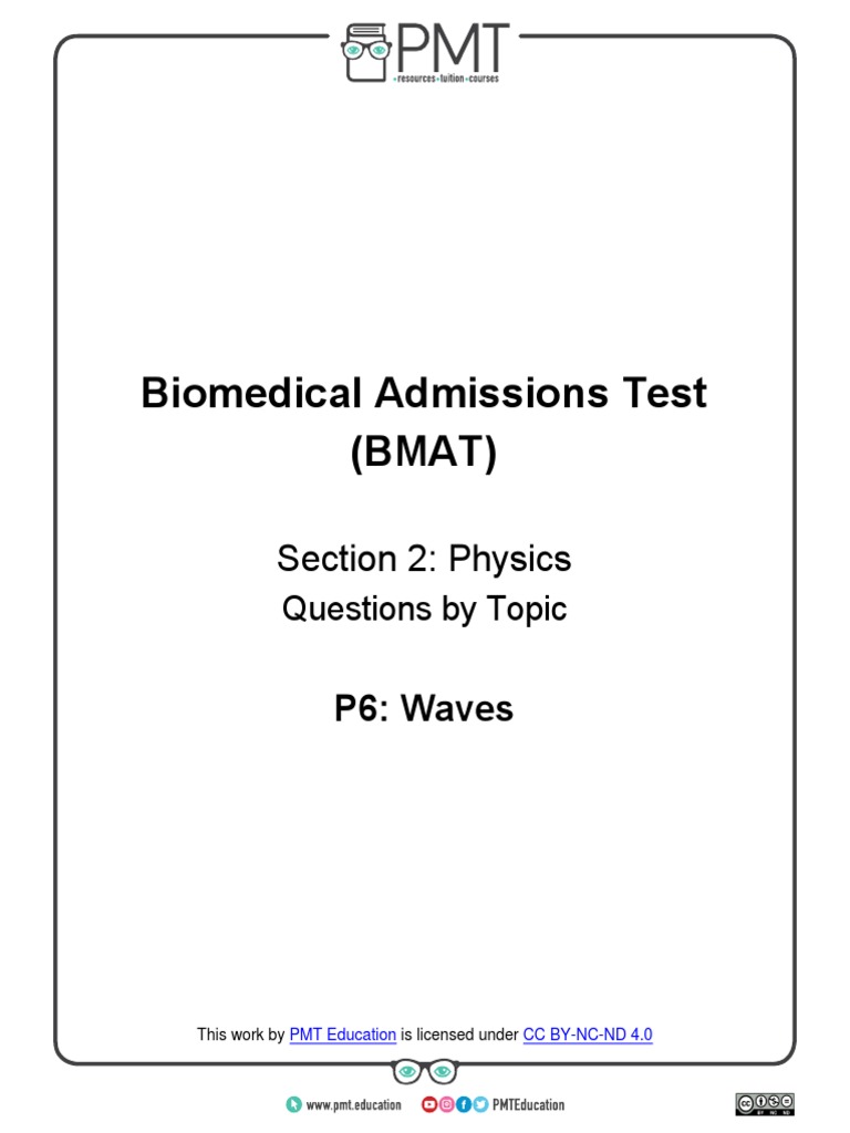Biomedical Admissions Test (BMAT) : Section 2: Physics | PDF ...
